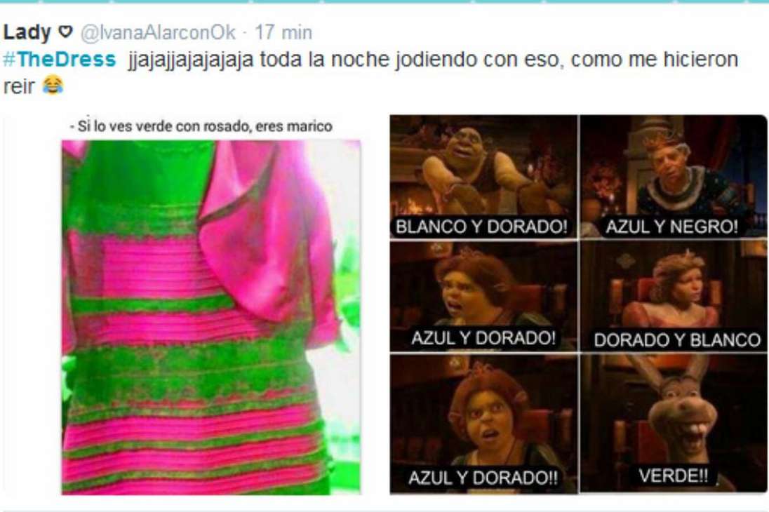 Los mejores memes del vestido blanco con dorado...¿o negro con azul ...