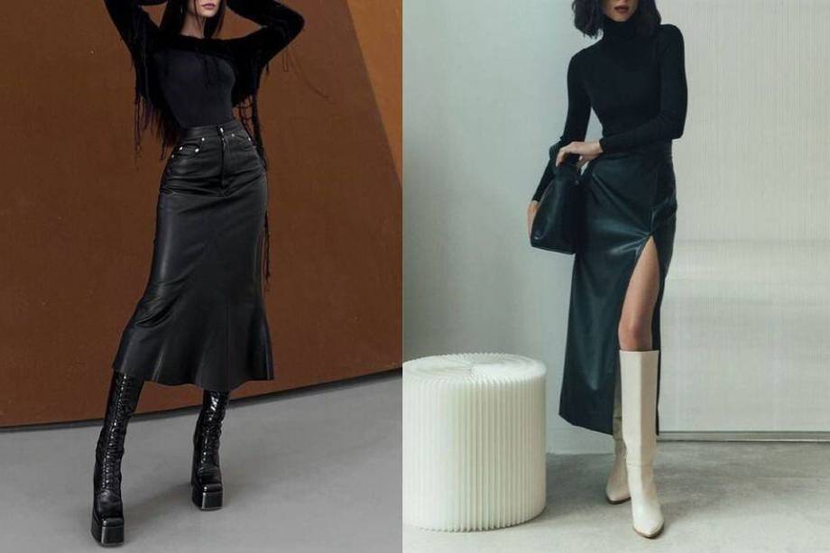 5 outfits con faldas de cuero y botas que puedes usar en Bogotá ...